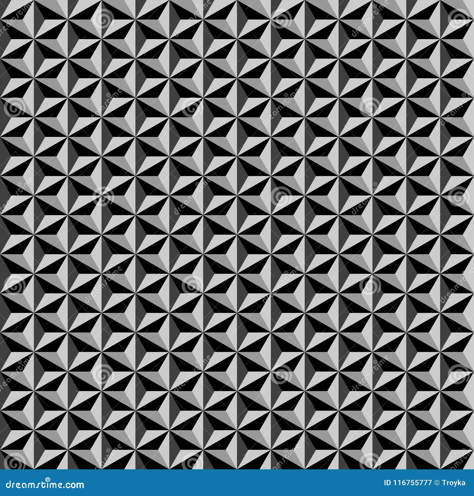 3D Geometric Pattern. Dark Background and Texture. Stock Vector ...