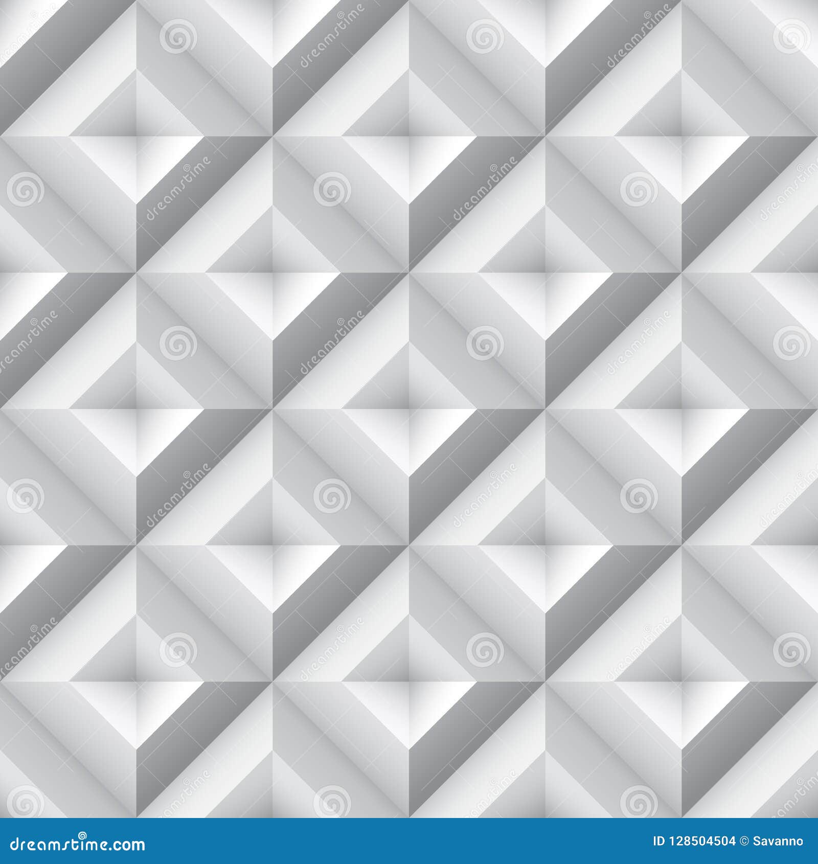 3d Geometric Pattern with Pyramids. Abstract Gray Seamless Background ...