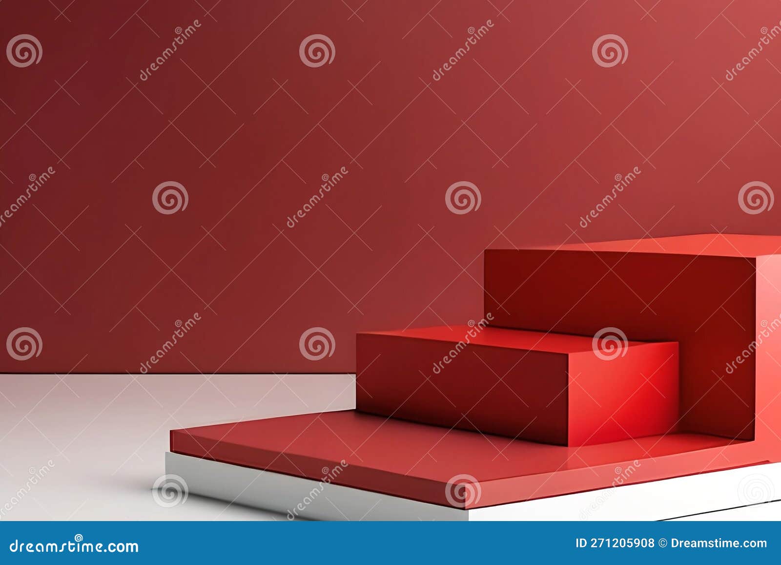 3D Geometric Platform, with the Backdrop Featuring a Gradient Effect ...