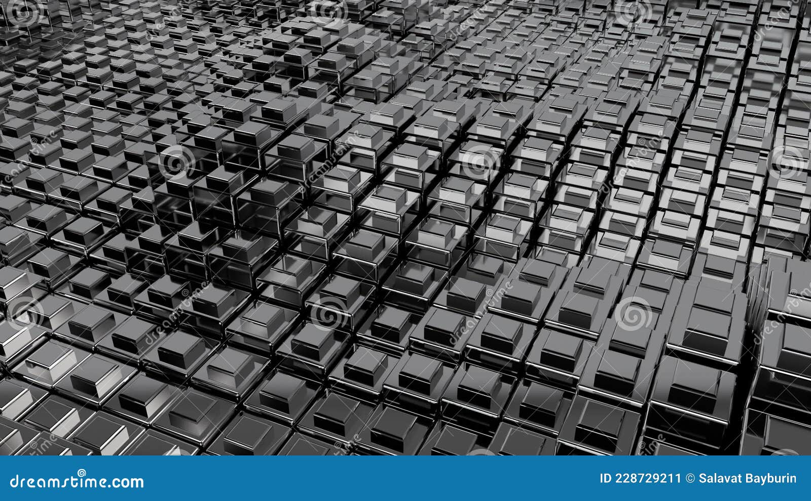 Looping Abstract Metal Elements Animation.Screensaver. Stock Video ...