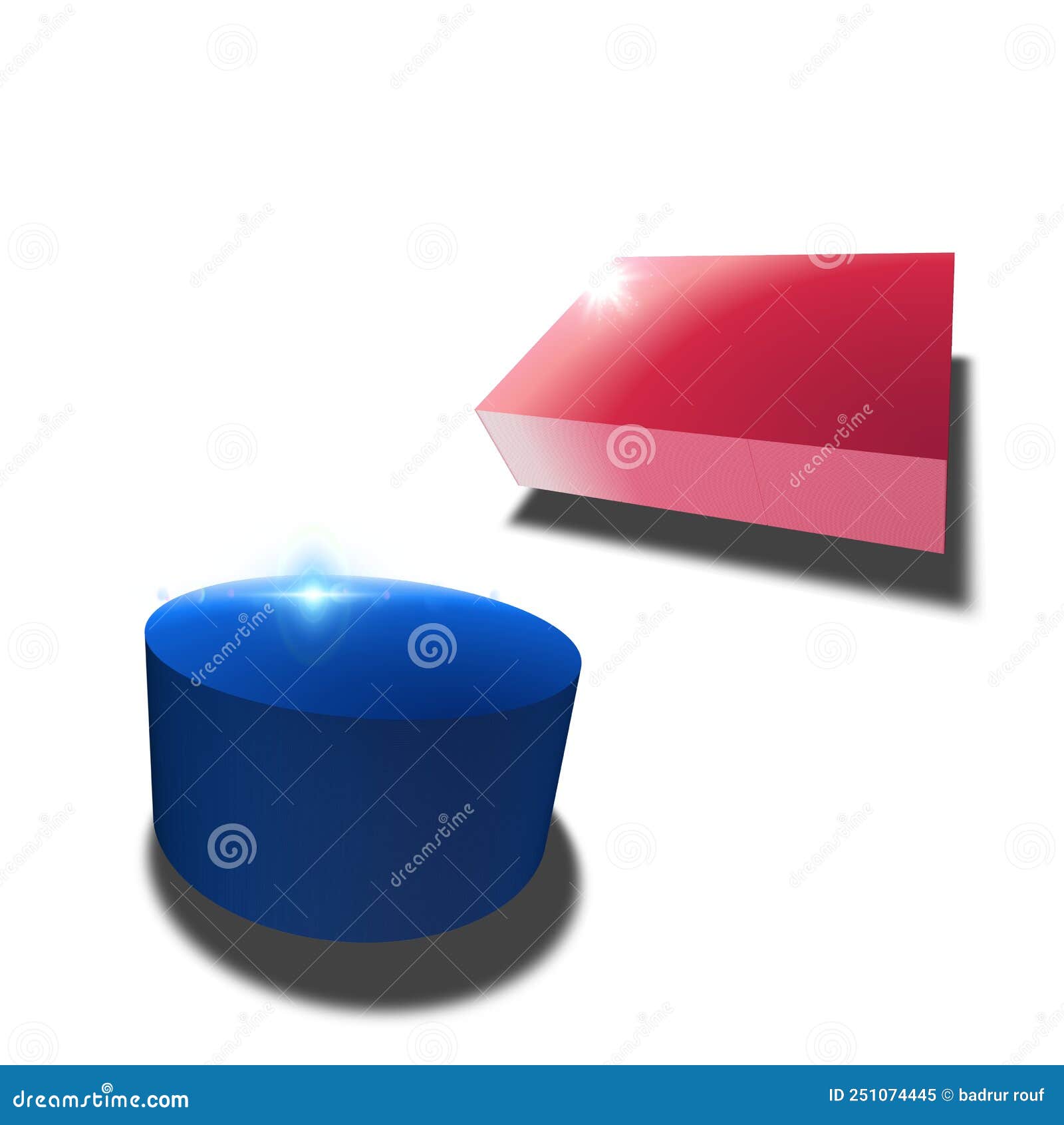 3d Geometric Shapes Effect Vector Illustration Stock Illustration ...