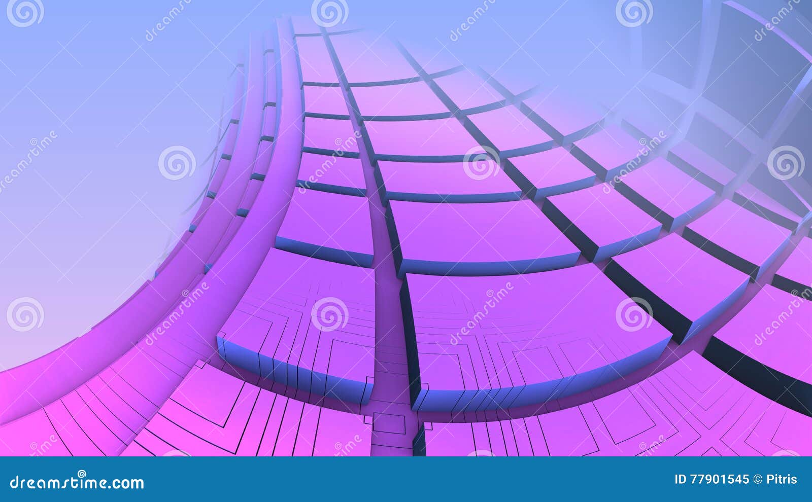 3D Geometric Shapes Floating in Space Stock Illustration - Illustration ...