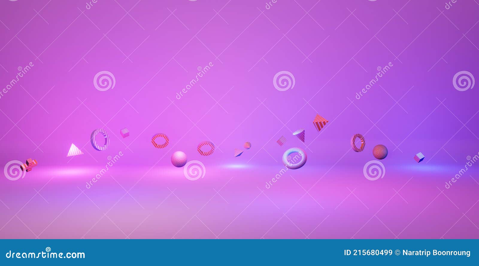 3d Geometric Shapes Fun and Colorful Backgrounds 3d Illustration Stock ...