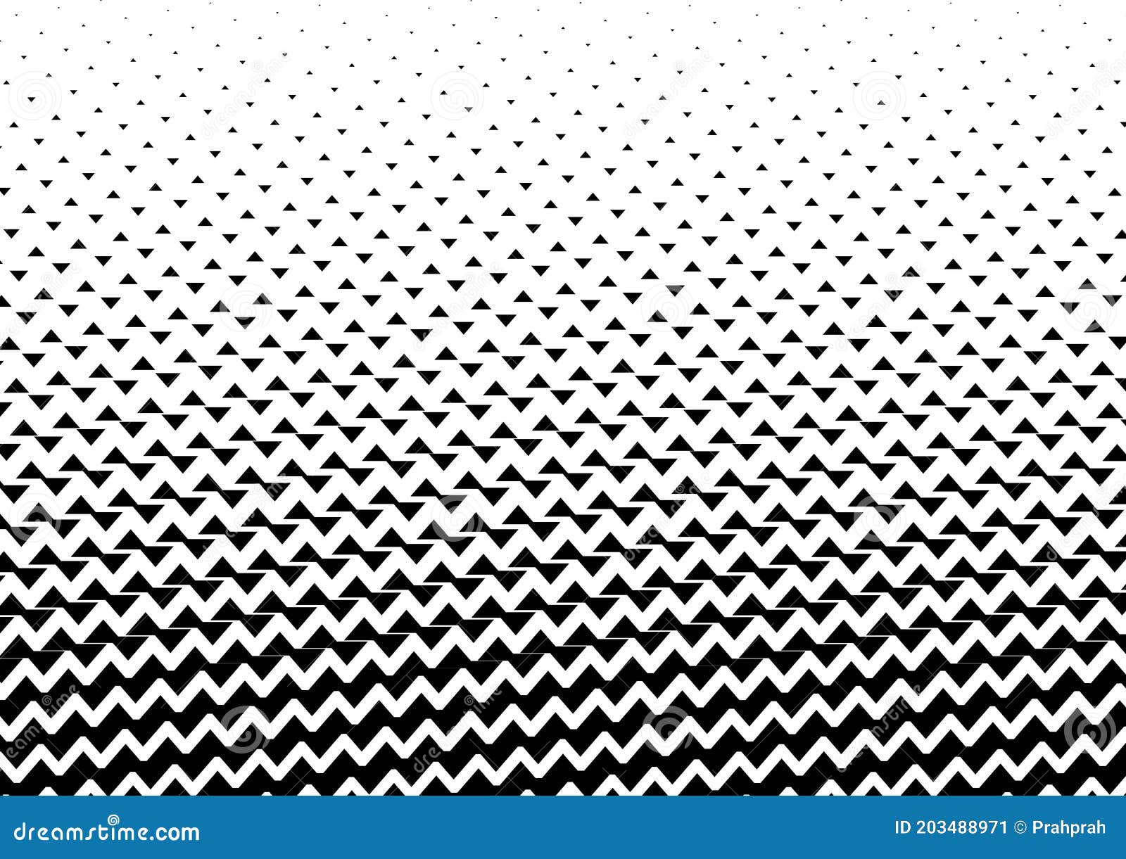 2D Geometric Two Colors Triangle Halftone Pattern Stock Vector ...