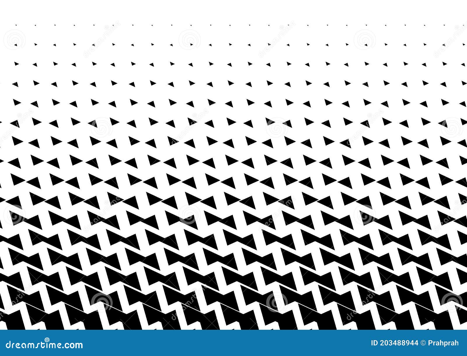 2D Geometric Two Colors Triangle Halftone Pattern Stock Vector ...