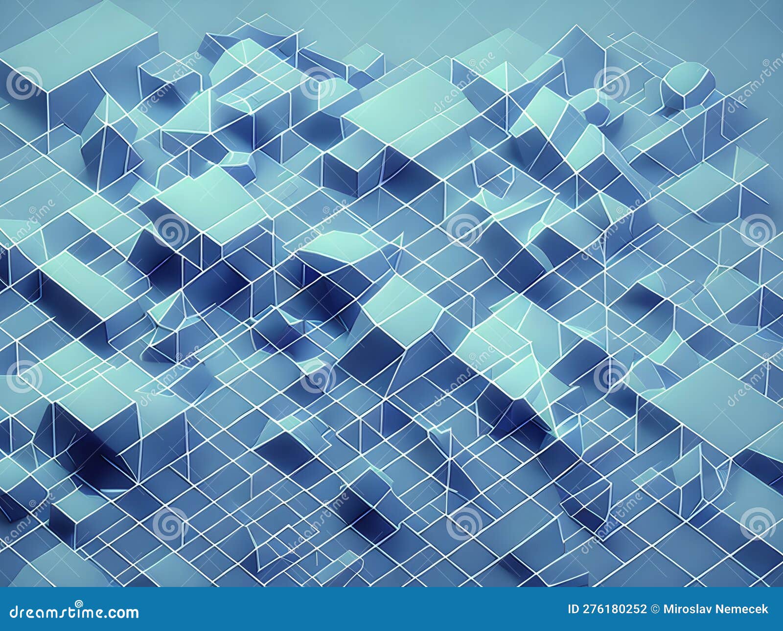 3D Geometrical Shapes, Generative AI Illustration Stock Illustration ...