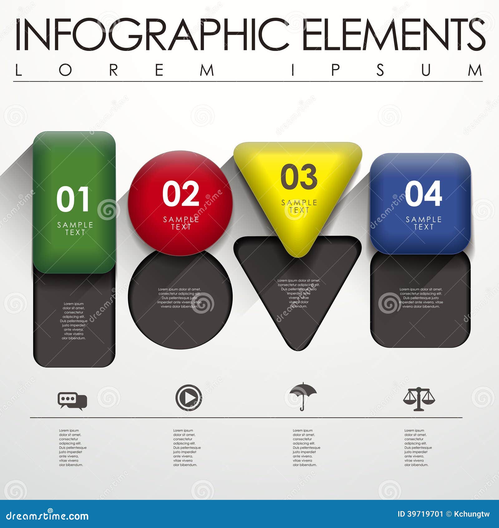 3d Geometry Infographic Elements Stock Vector - Illustration of info ...