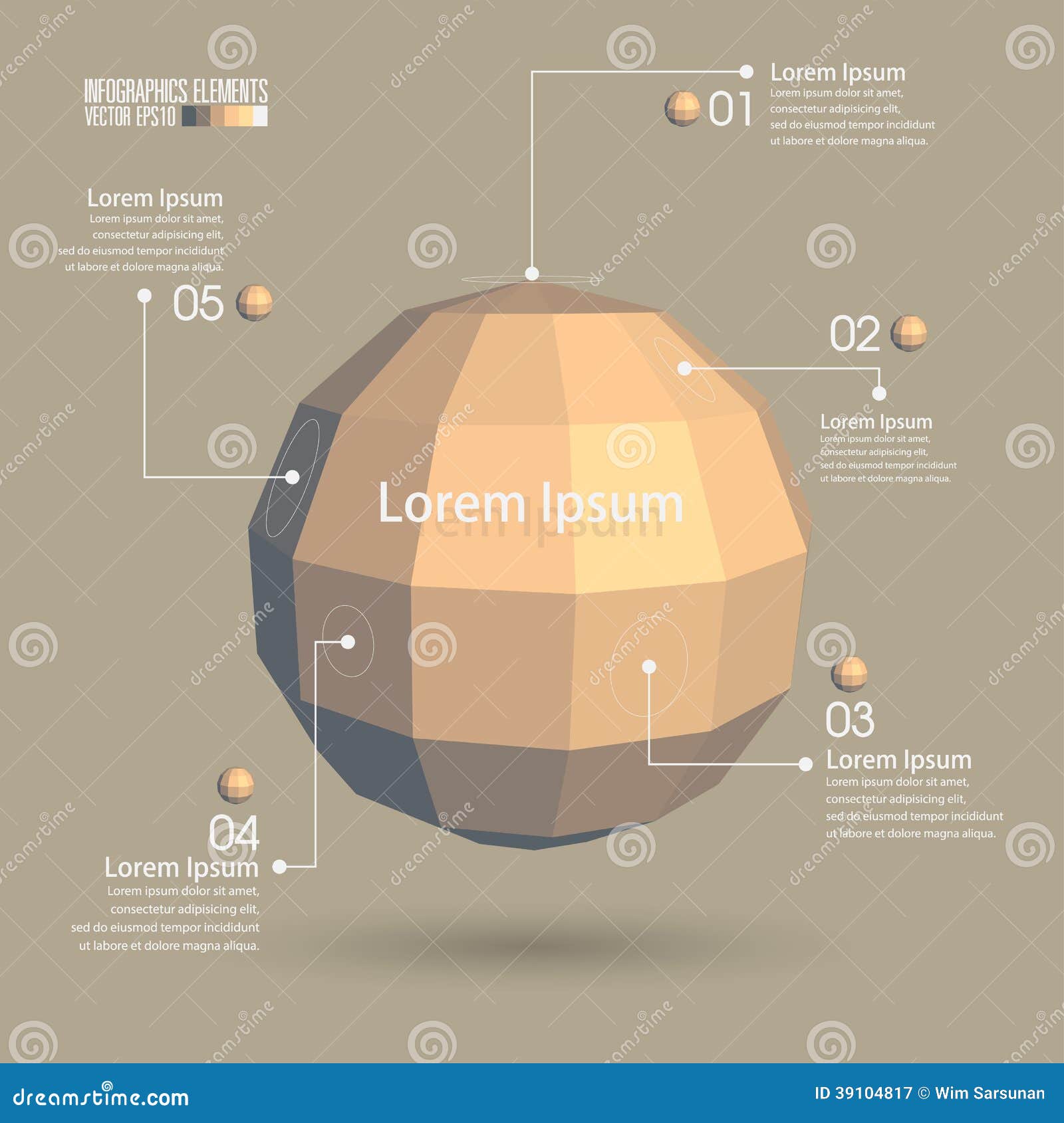 3d Geometry Infographics Template Cartoon Vector | CartoonDealer.com ...
