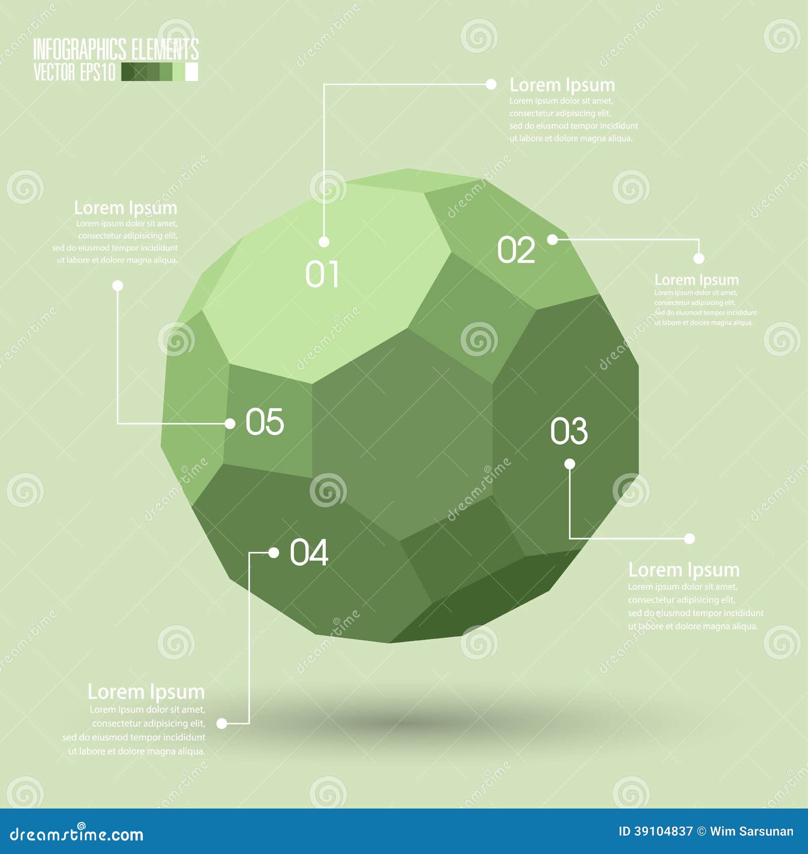 3d Geometry Infographics Template Stock Vector - Illustration of ...