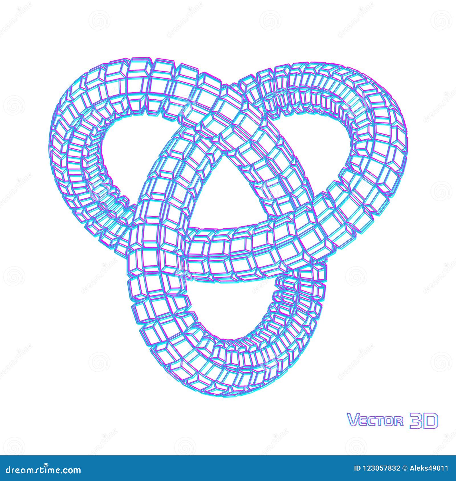 3D Geometry Spiral . Abstract Vector Tech Spiral Stock Vector ...