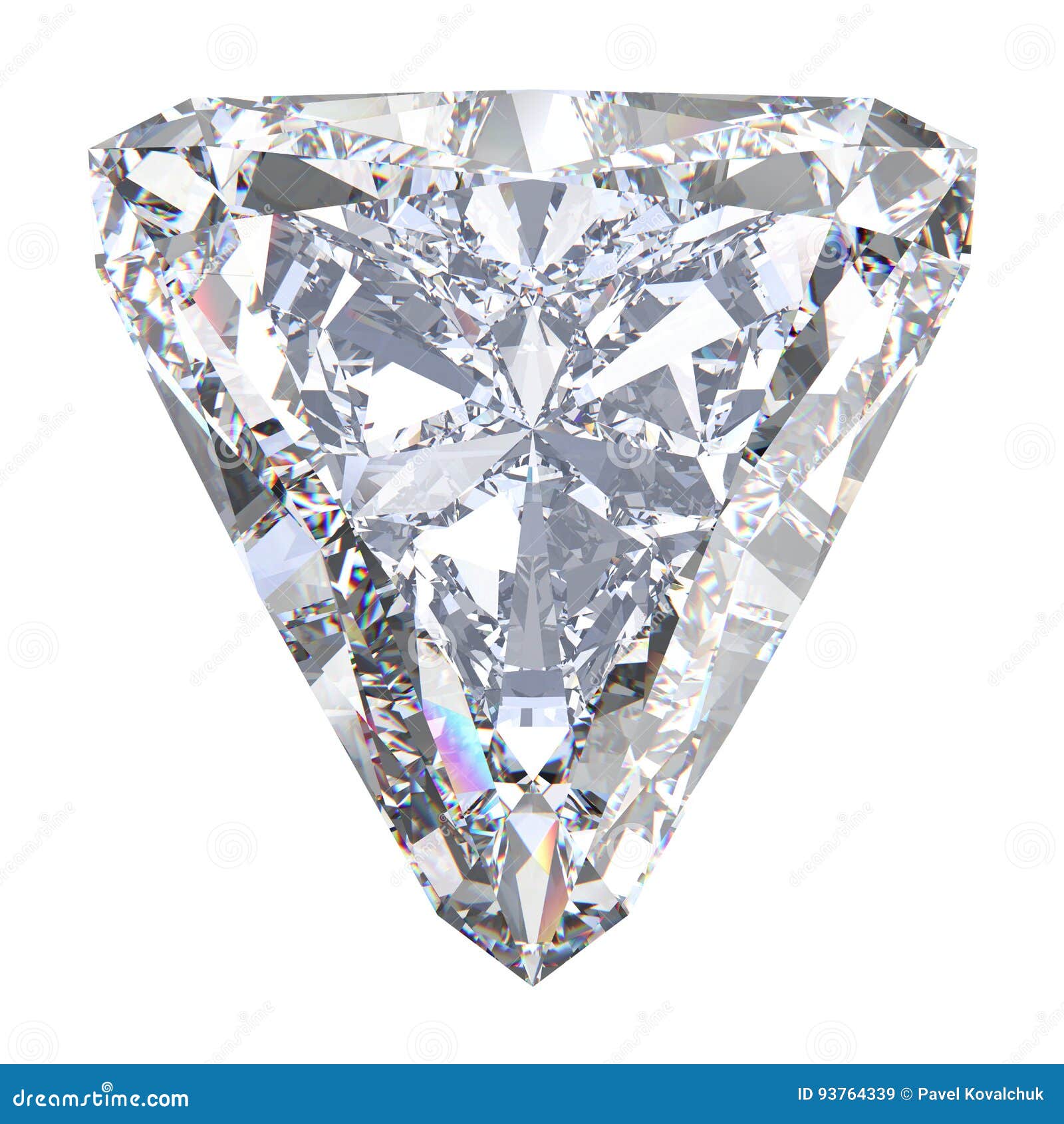 3D Gerader Diamantstein Der Illustration Trillion Stock Abbildung ...