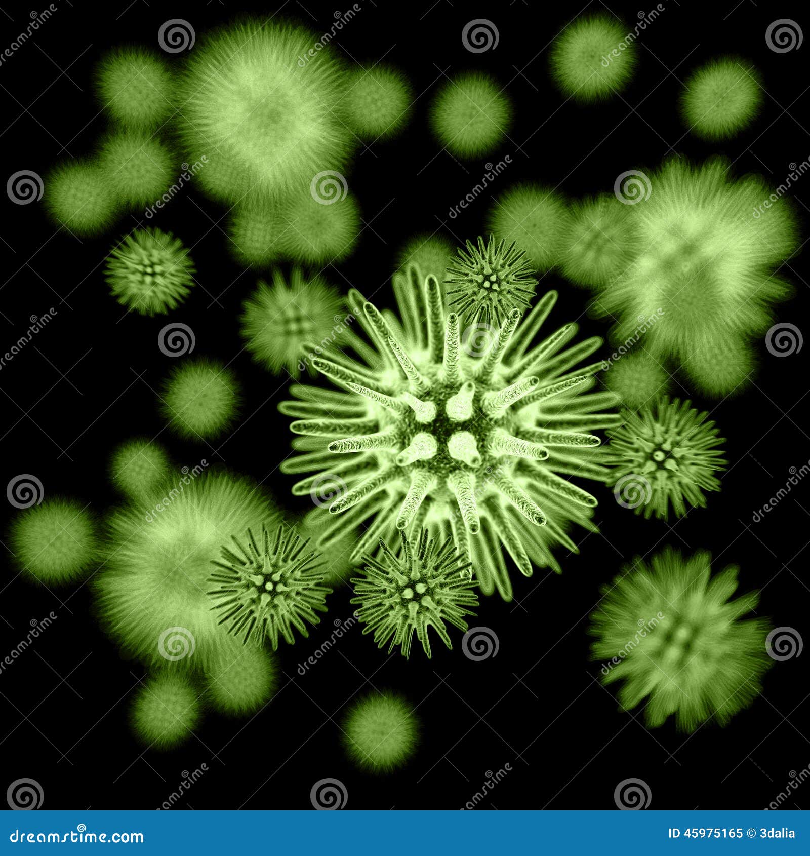 3d Germ bacteria stock illustration. Illustration of microbe - 45975165