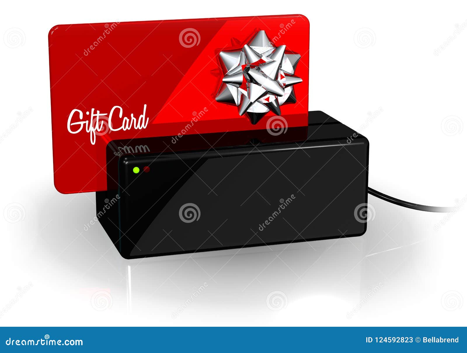 3D Gift Card Terminal red, stock illustration. Illustration of ...