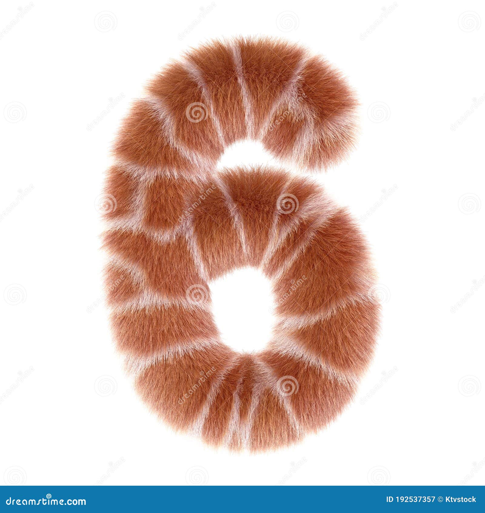 3d Giraffe Cartoon Funny Creative Fur Number 6 Stock Illustration ...