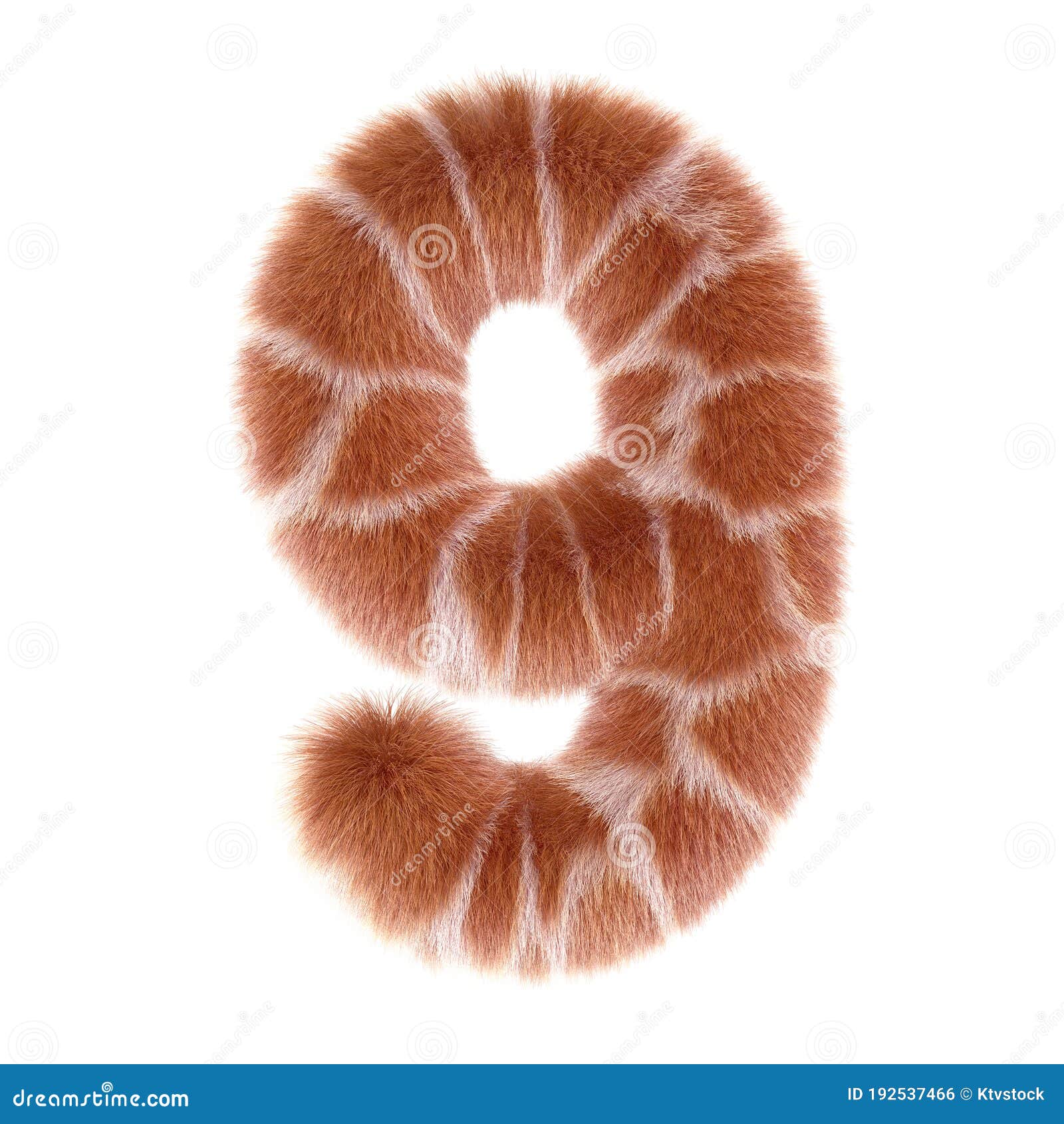 3d Giraffe Cartoon Funny Creative Fur Number 9 Stock Illustration ...