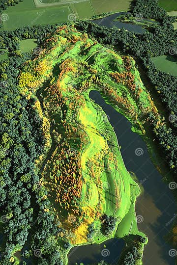 3D GIS Map of a Floodplain Area Created Using LiDAR Scans To Highlight ...