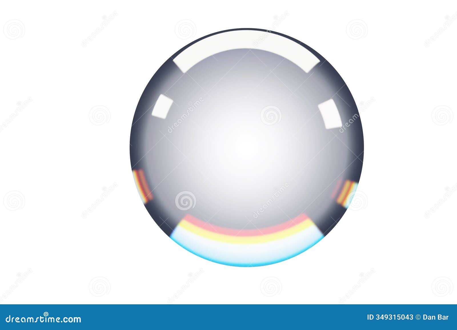 3D Glass Ball With Prism Light Refraction Royalty-Free Stock ...