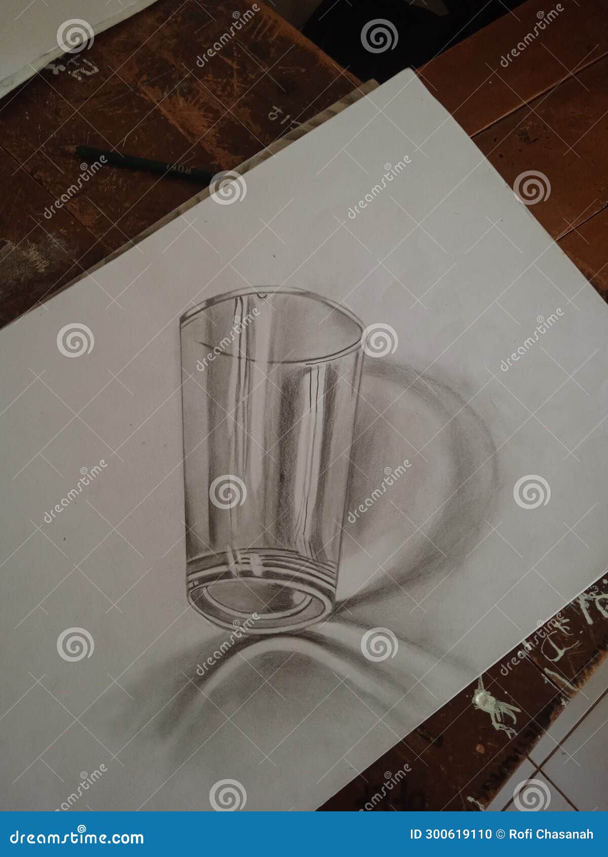 A 3D Glass Image with Black and White Shading Stock Photo - Image of ...