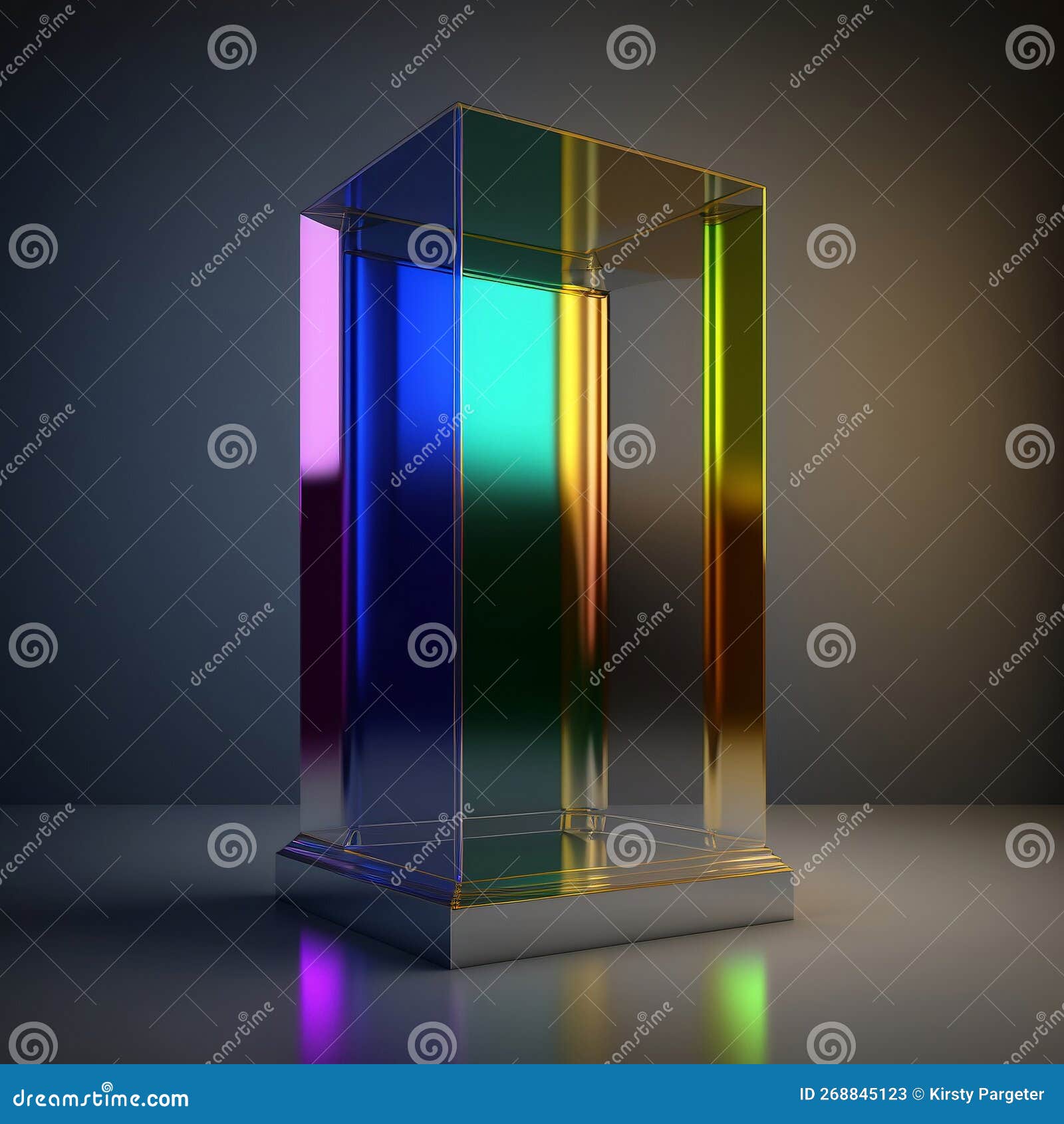 Glass Podium Pedestal Or Display Of Crystal, 3D Product Stand ...