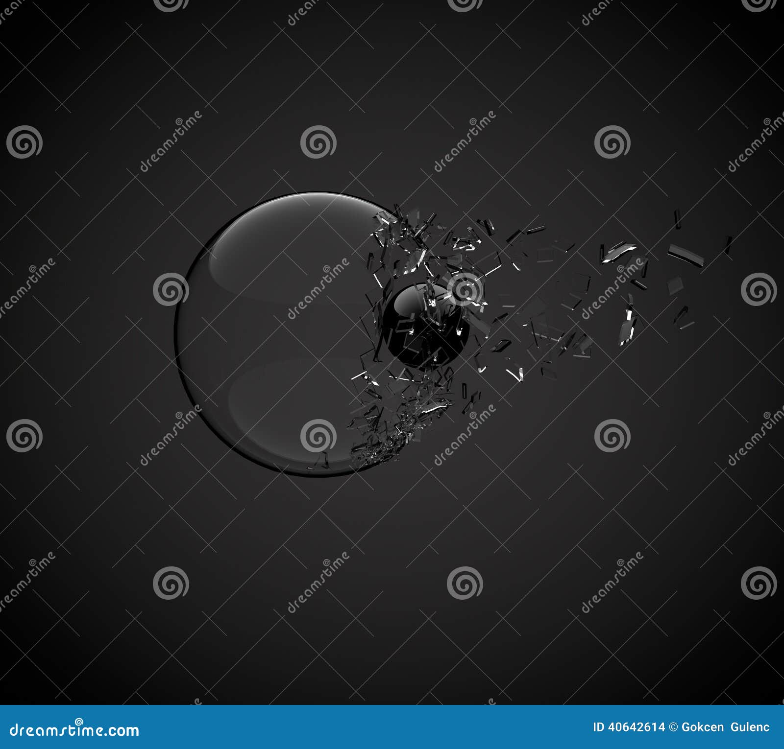 3d Glass Sphere stock illustration. Illustration of decoration - 40642614