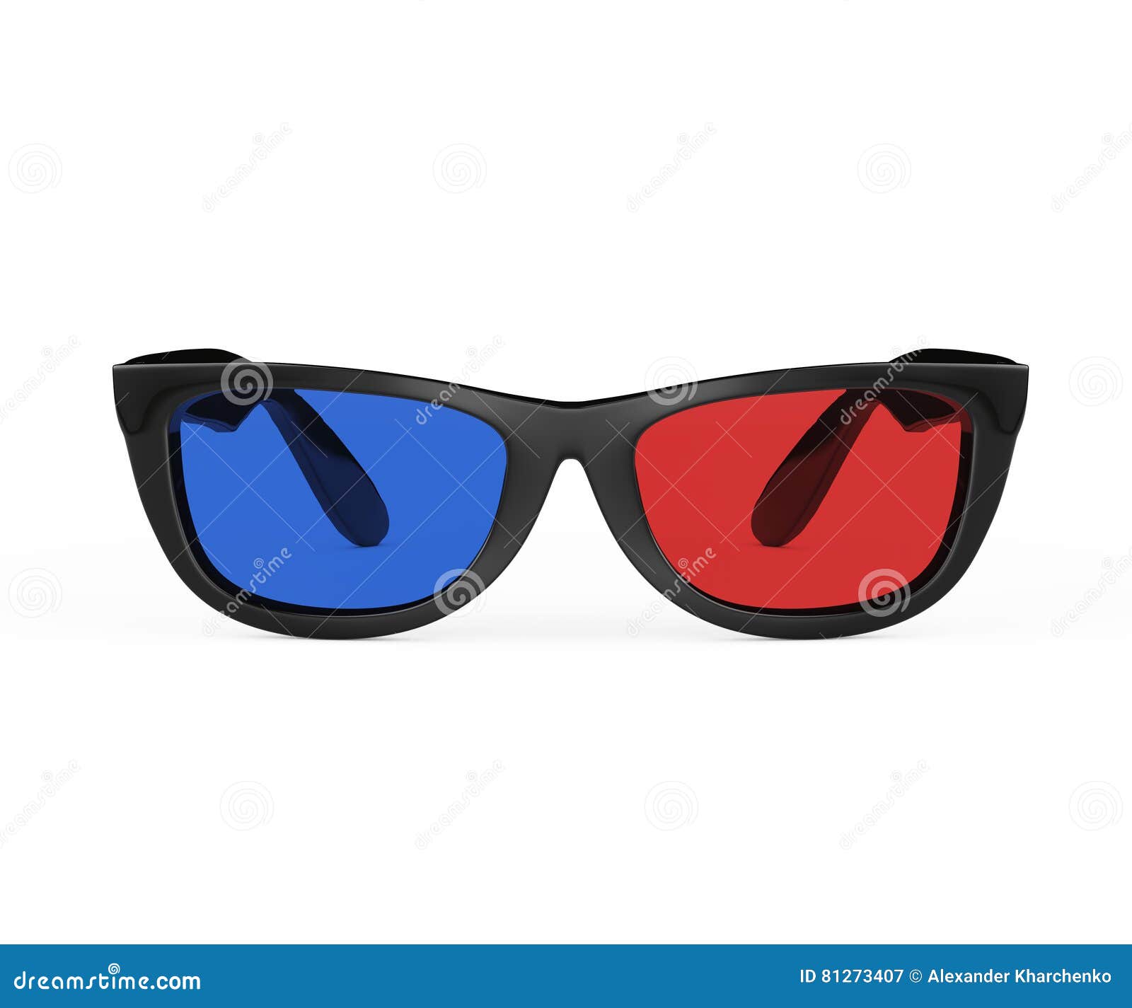 3D Glasses in Retro Style. 3d Rendering Stock Illustration ...
