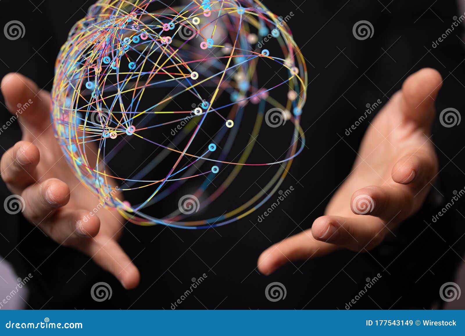 A the 3d Global Network of People Stock Image - Image of future ...
