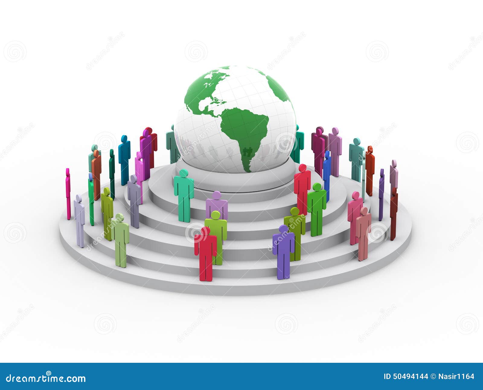 3d global village concept stock illustration. Illustration of peace ...