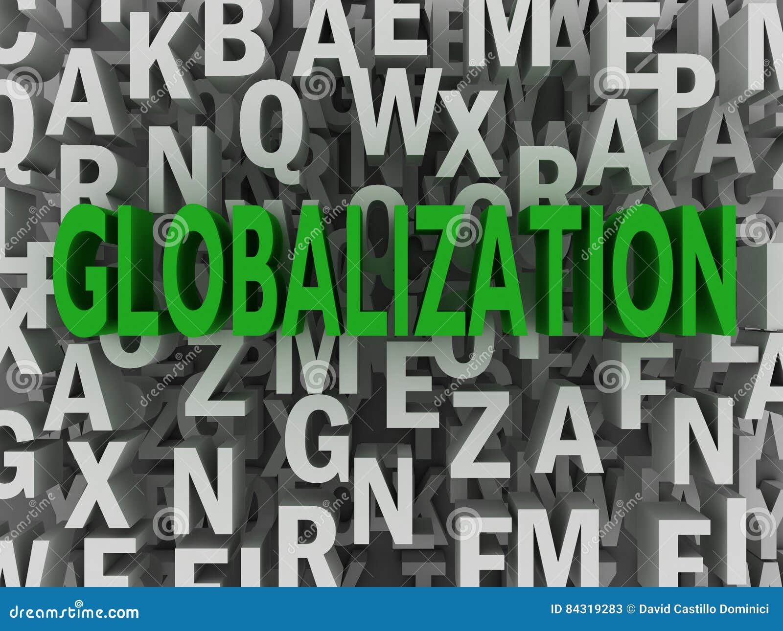 3d Globalization Word Cloud Concept Stock Illustration - Illustration ...