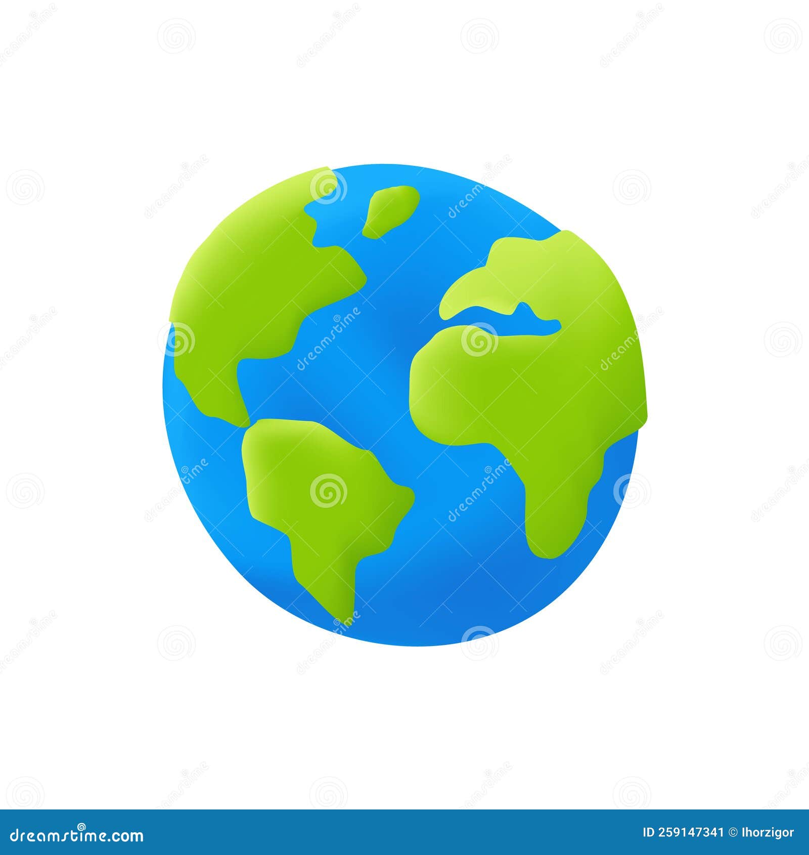 3d Globe Cartoon Vector Icon. Concept for Planet Earth. Save ...