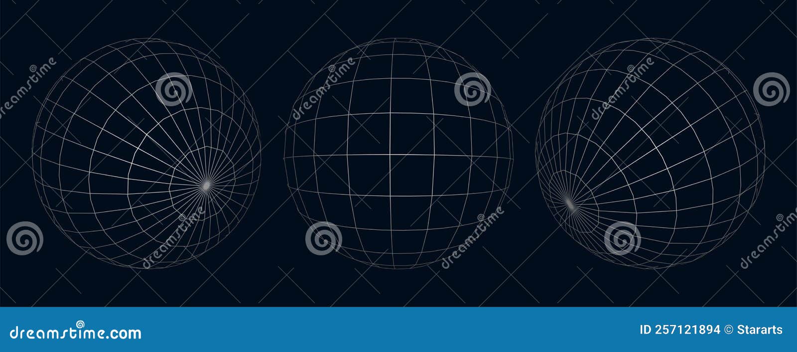 3d Globe Grid Wire Network Template Design in Set Vector Stock Vector ...
