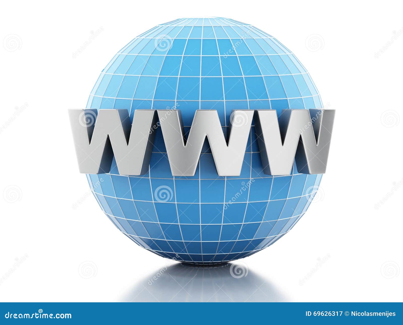 3D Globe with text www stock illustration. Illustration of isolated ...
