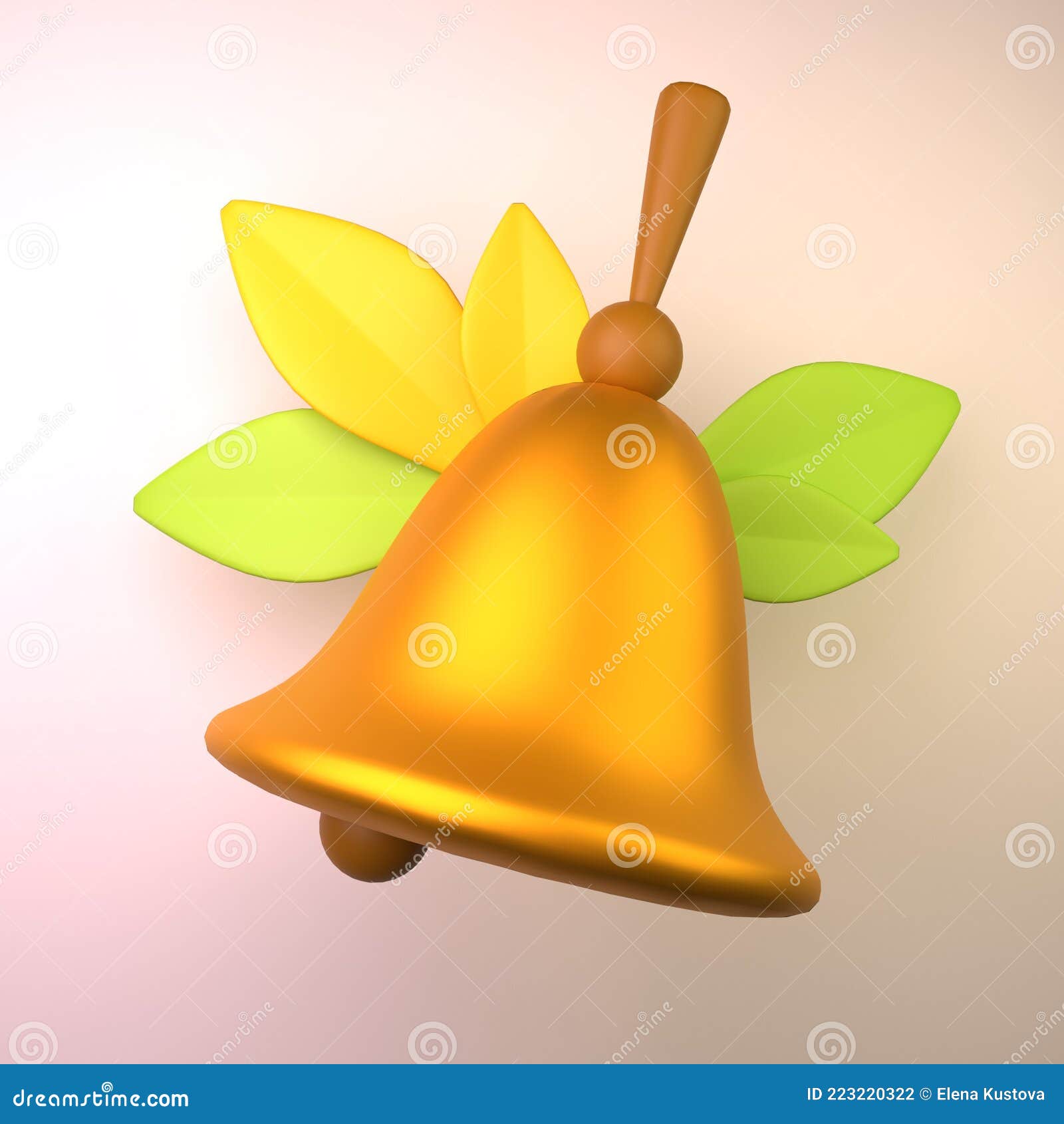 3d Glocken Symbol 3d Rendering Stock Abbildung - Illustration von hand ...