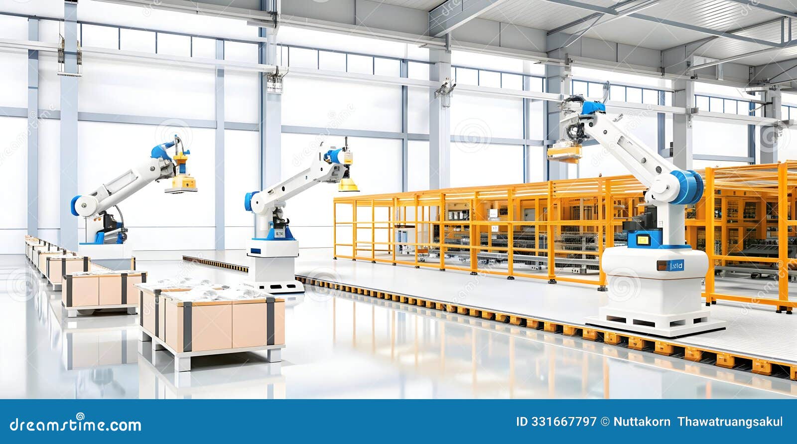 3D Glossy AI Driven Supply Chain Background Concept As a Glossy ...