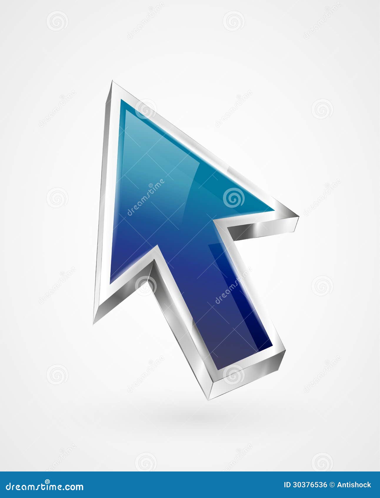 3d Glossy Arrow Mouse Pointer Stock Illustration - Illustration of icon ...