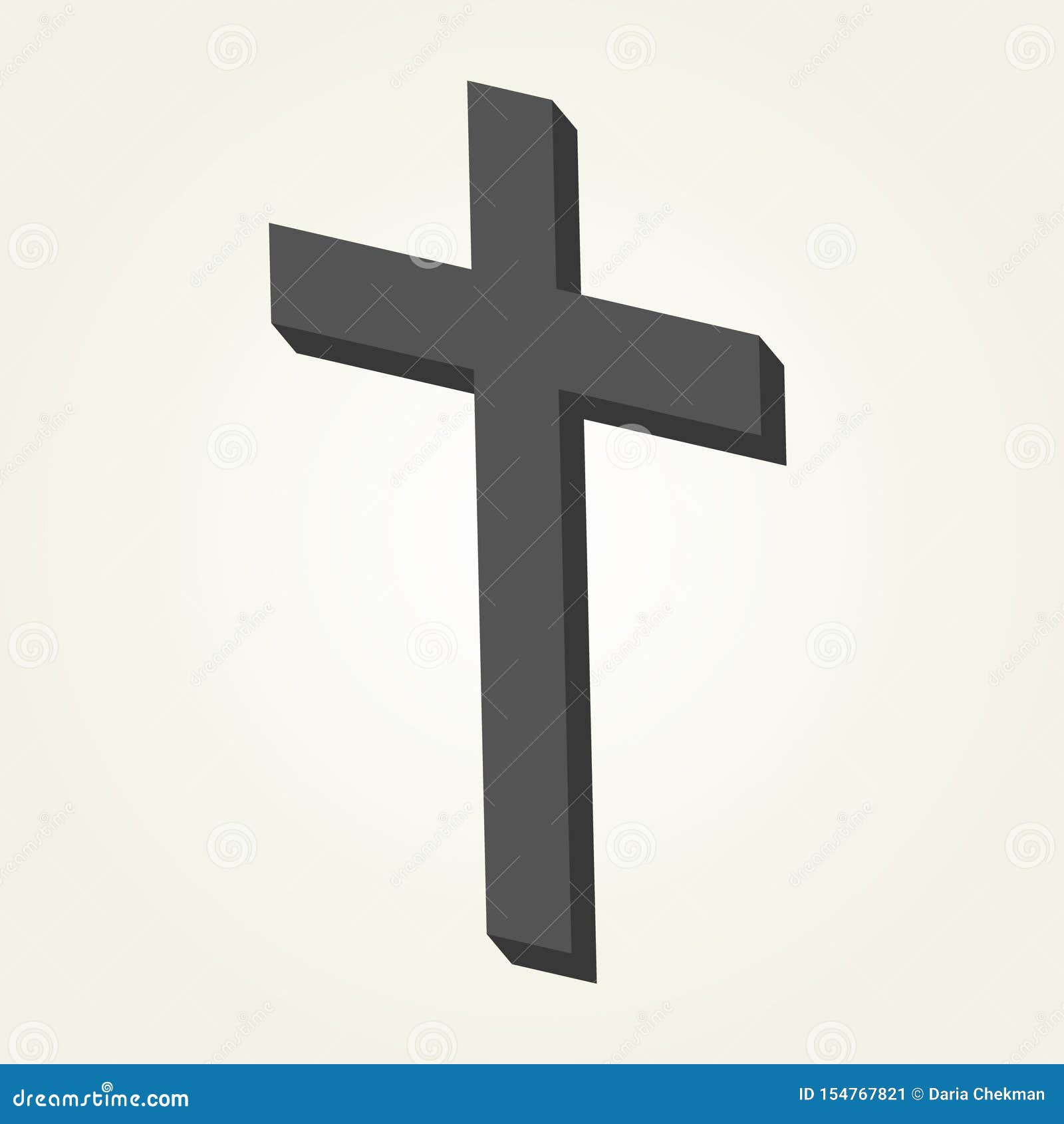 3d Glossy Cross Vector Icon Illustration. Vector Stock Illustration ...