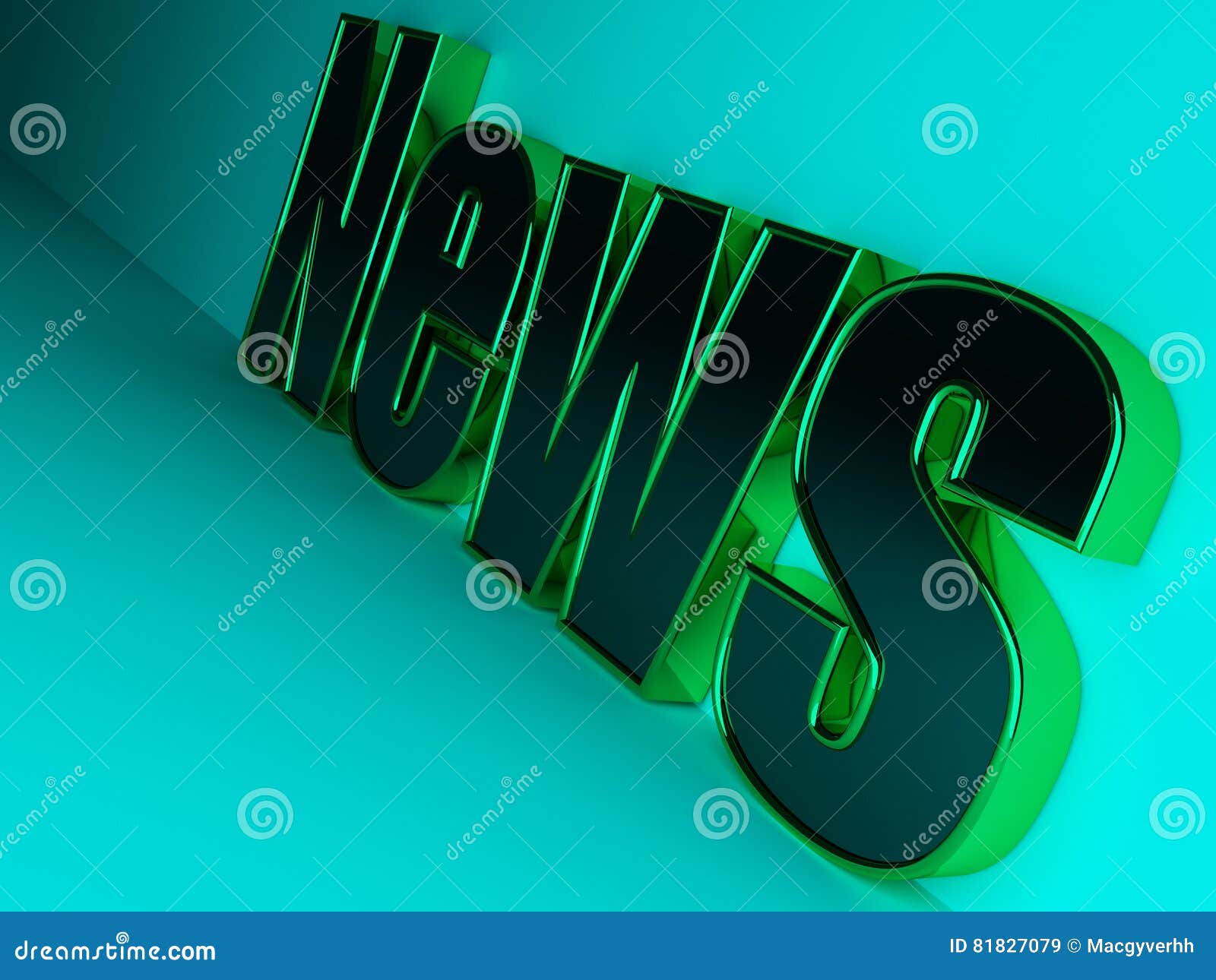 3D glossy News word stock illustration. Illustration of statement ...