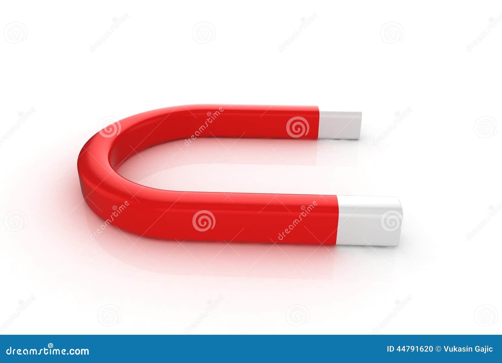 3d Glossy and Shinny Magnet on White Stock Illustration - Illustration ...