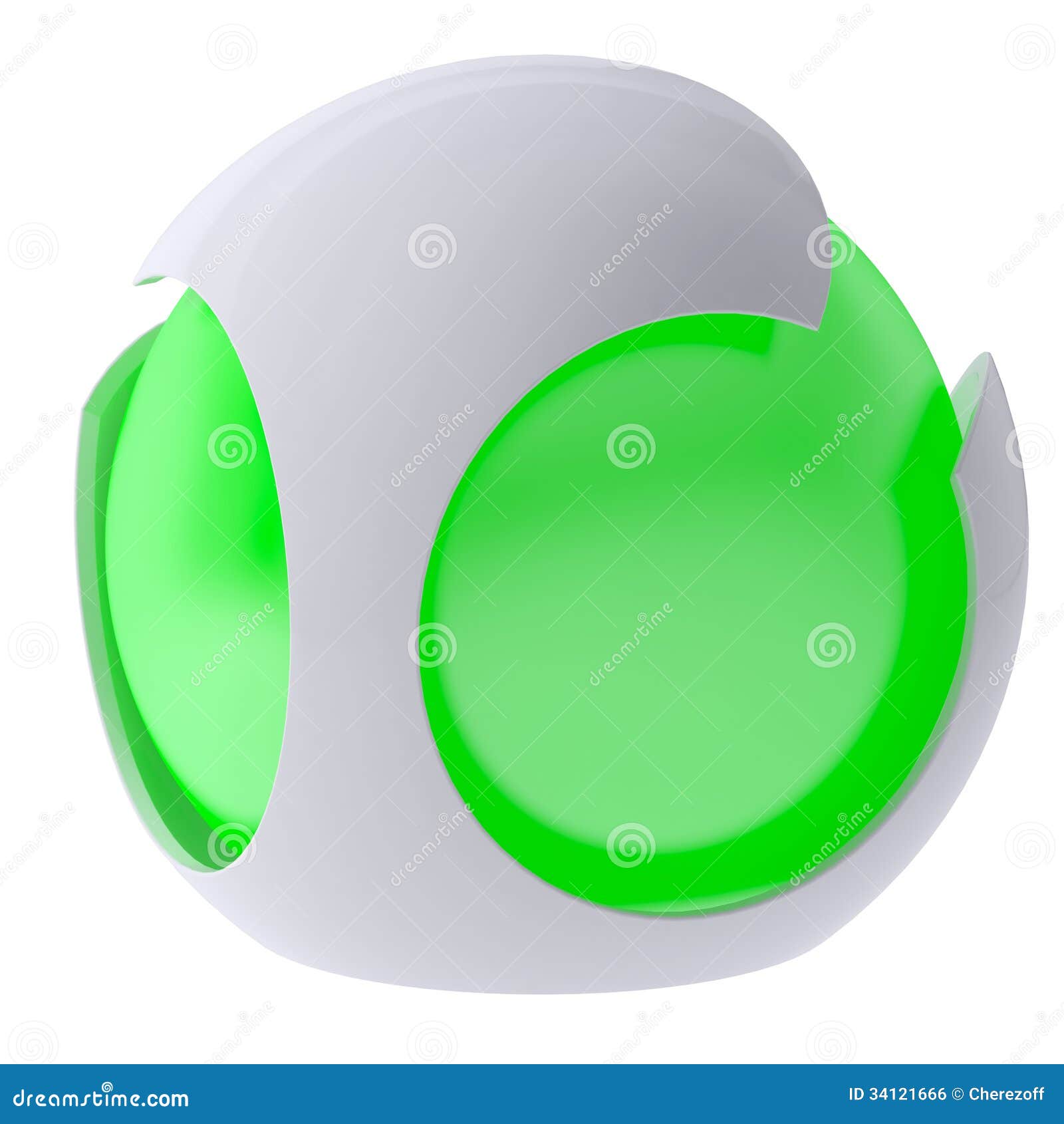 3d Glow Green Abstract Sphere Stock Illustration - Illustration of ...