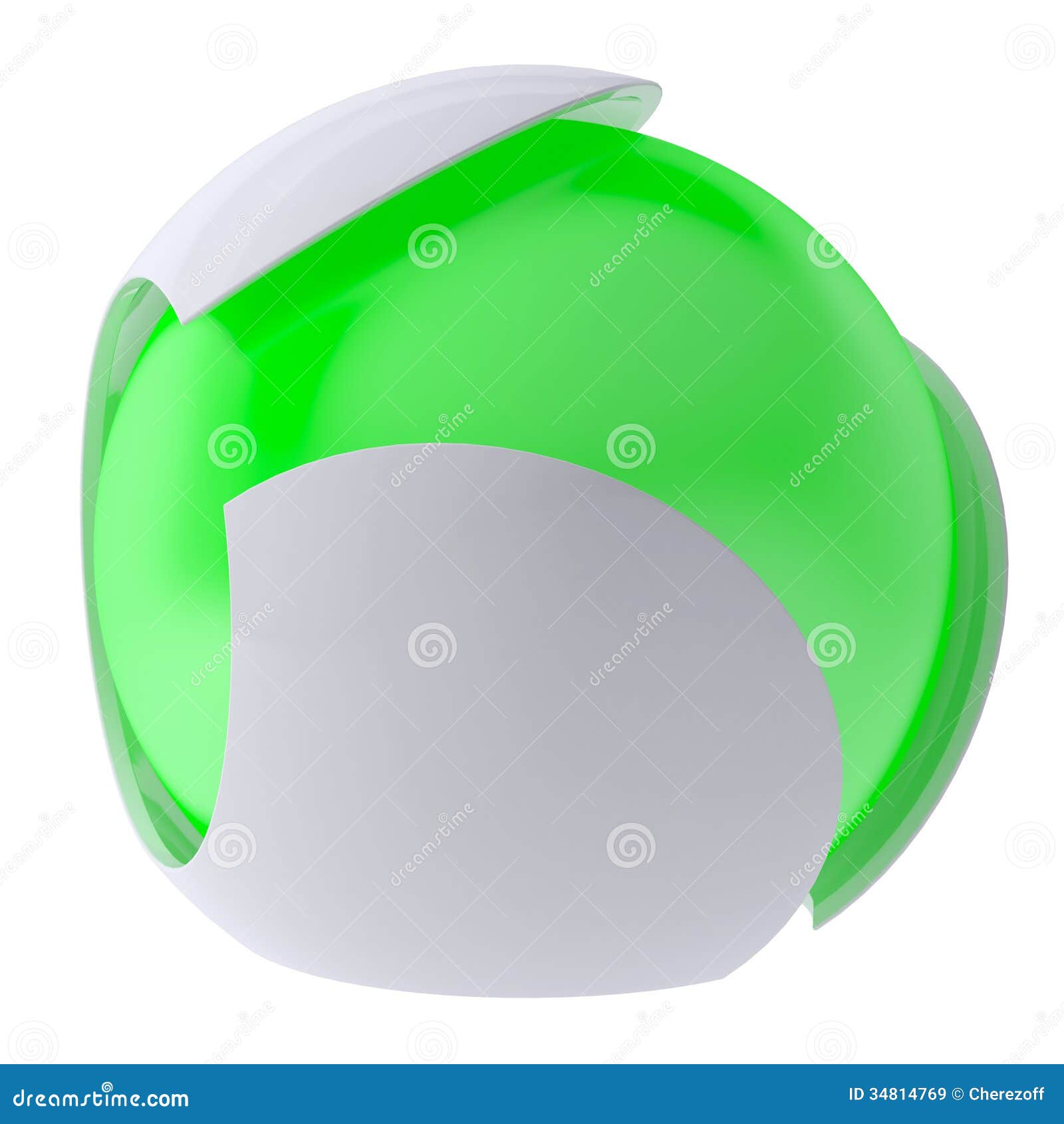 3d Glow Green Abstract Sphere Stock Illustration - Illustration of ...