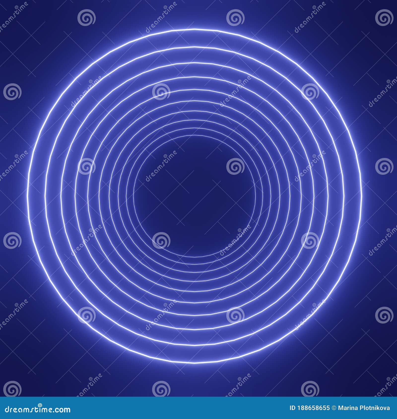 3d Glowing Magic Circle Frame. Glowing Neon Fire Wave Stock ...