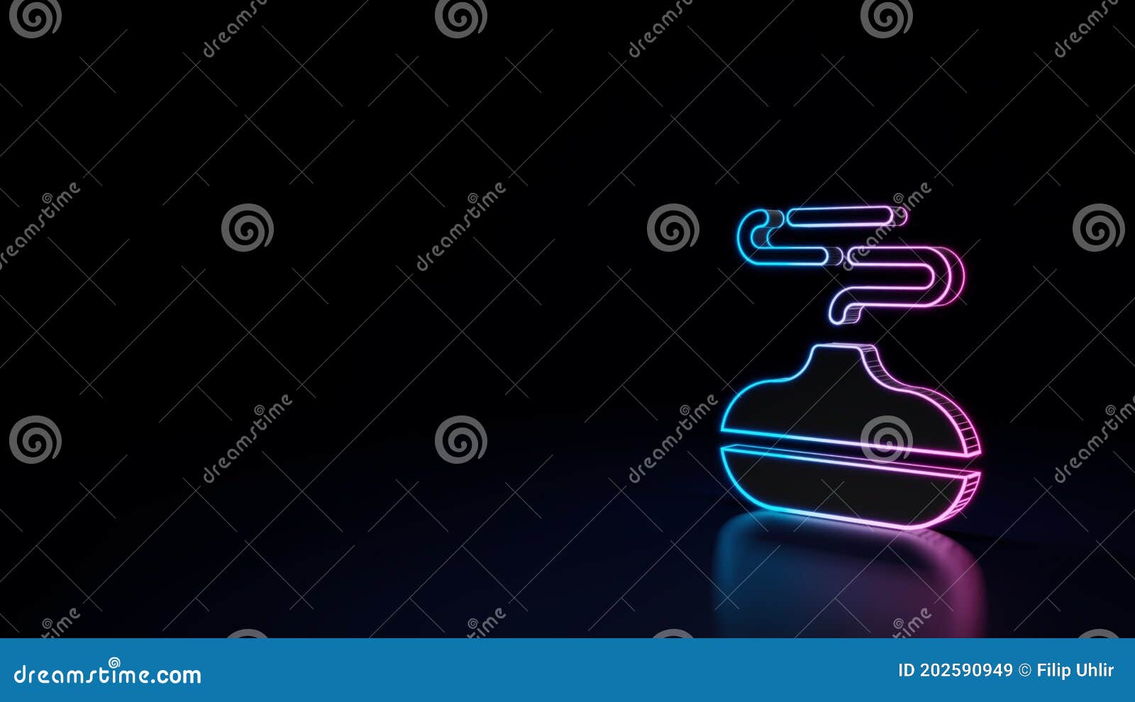 3d Glowing Neon Symbol of Symbol of Diffuser Isolated on Black ...