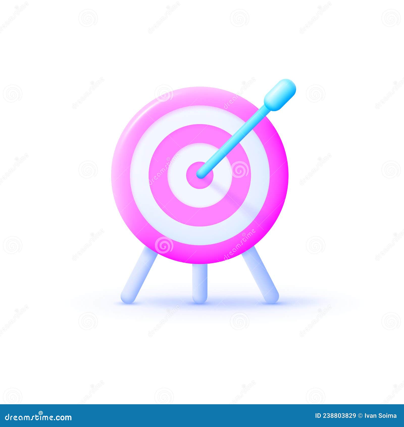 3d Goals for Marketing Design. Digital Marketing 3d Render Illustration ...