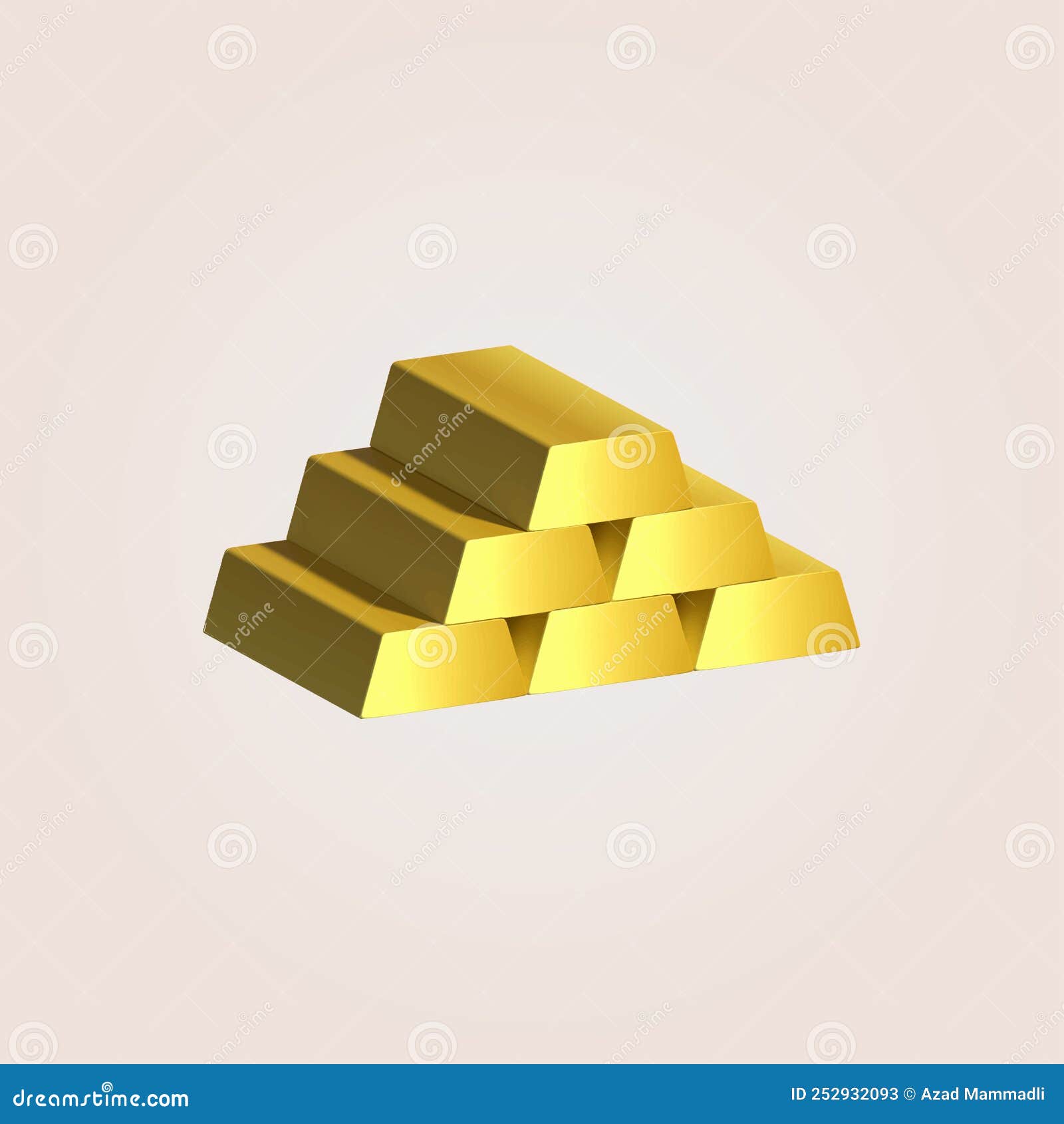 3d Gold Bricks. Banking and Investment Concept Stock Vector ...