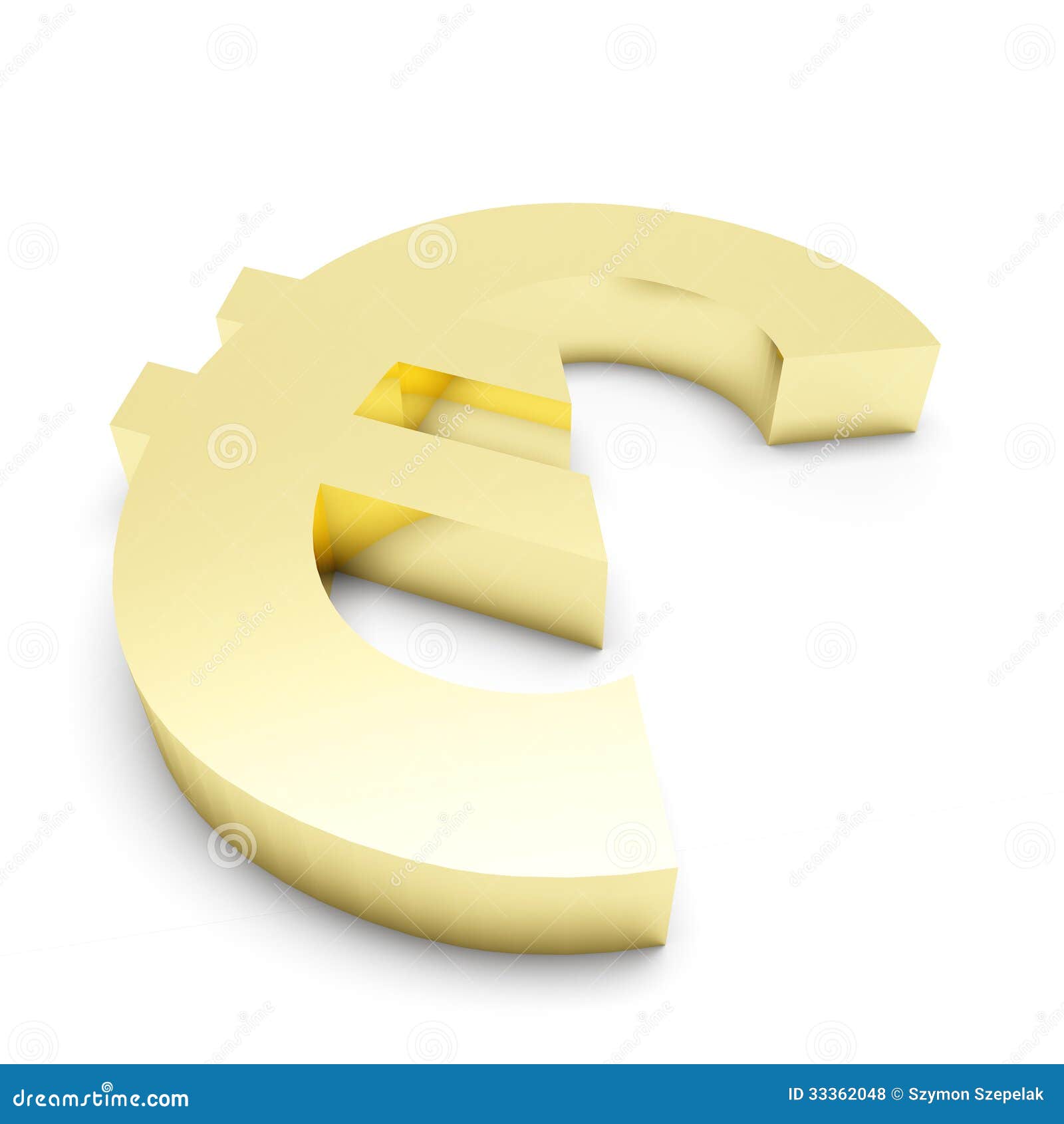 3D Gold Euro Mark stock illustration. Illustration of render - 33362048