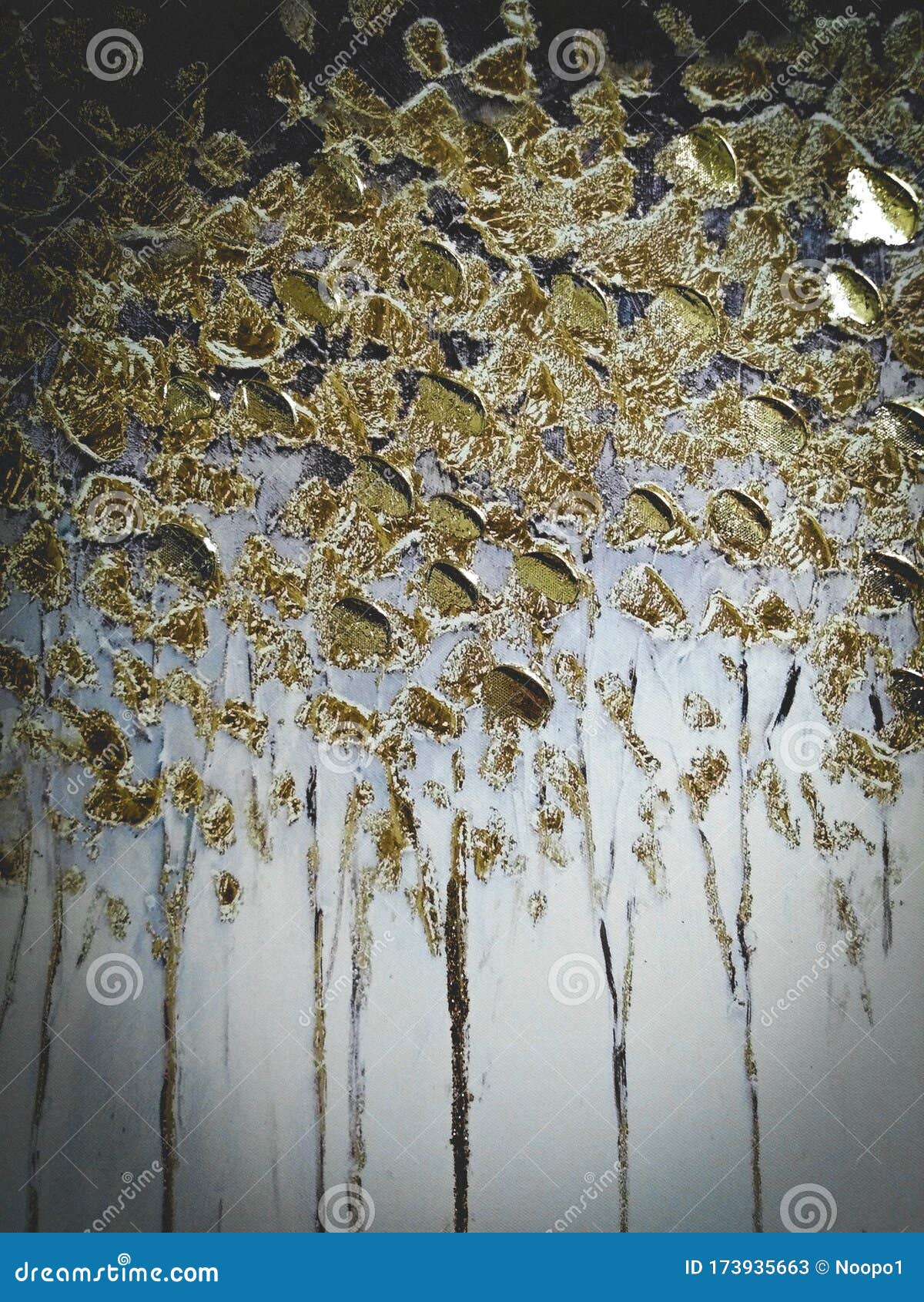 3D Gold Forrest Abstract Gold Grey Art Stock Image - Image of abstract ...