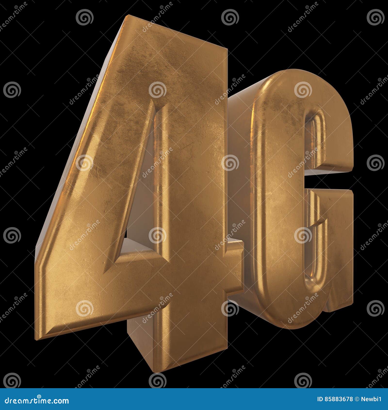 3D gold 4G icon on black stock photo. Image of mobile - 85883678