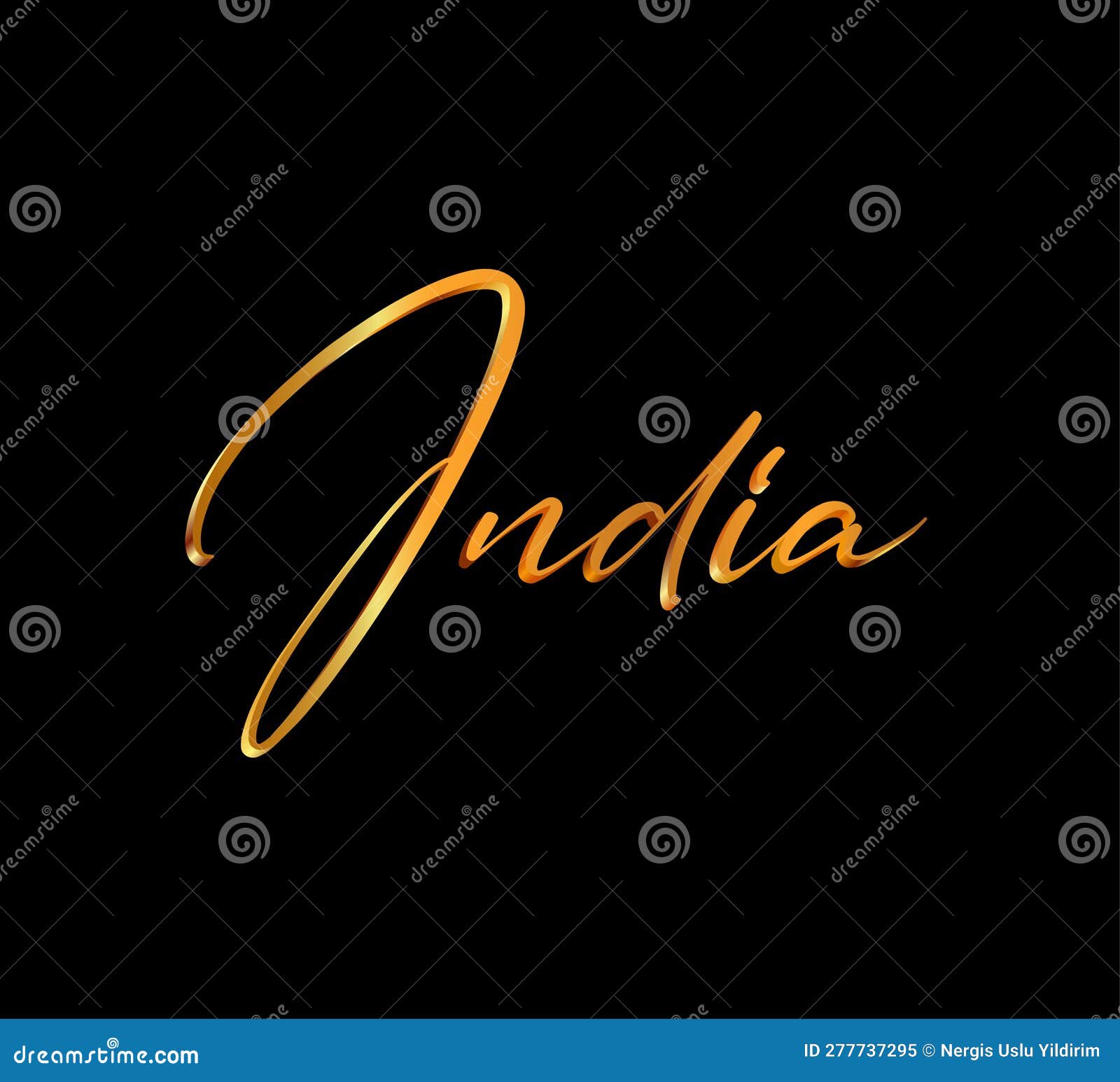 3d gold india text stock vector. Illustration of dark - 277737295