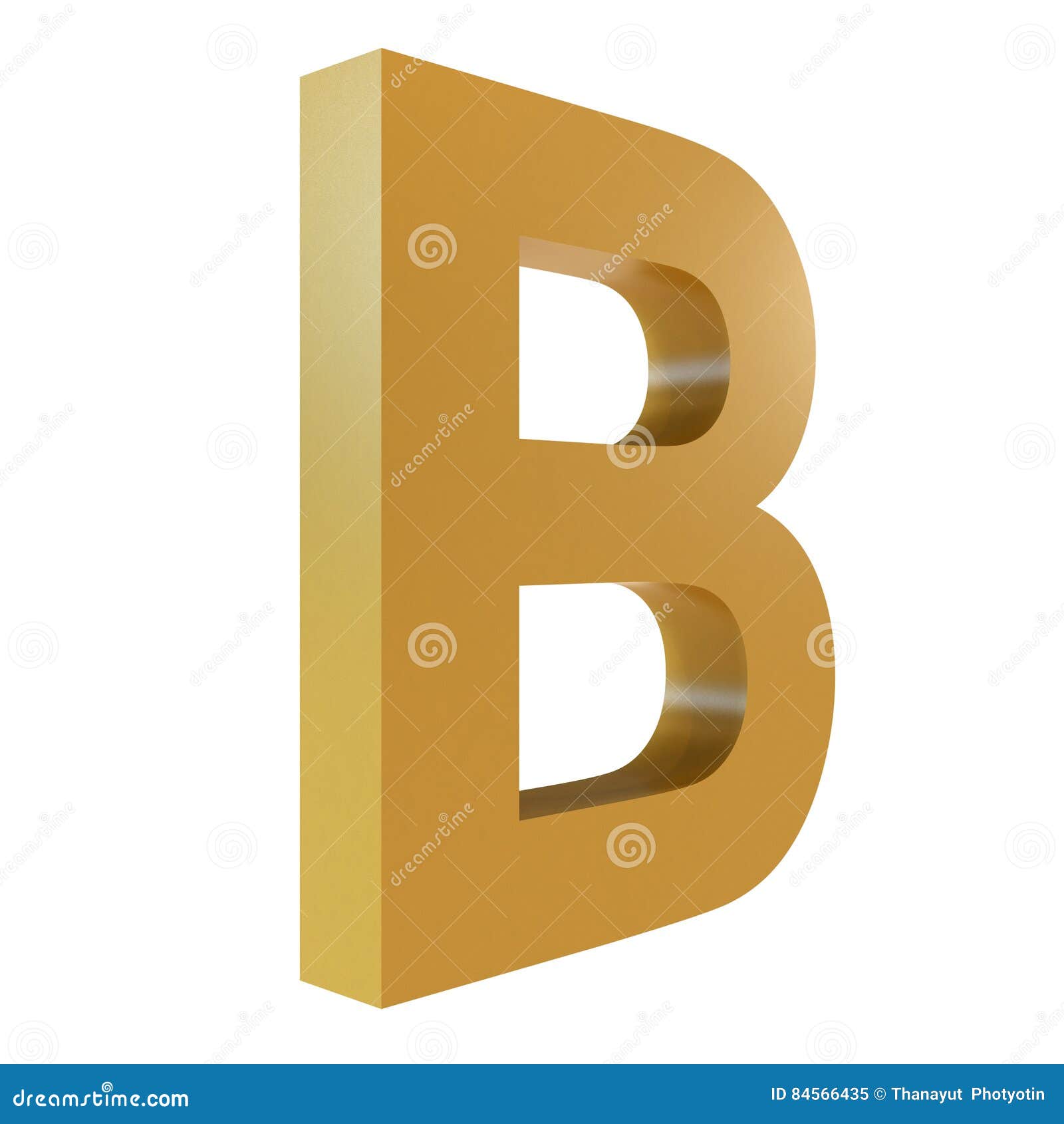 3D Gold Letter B stock image. Image of sign, reflection - 84566435