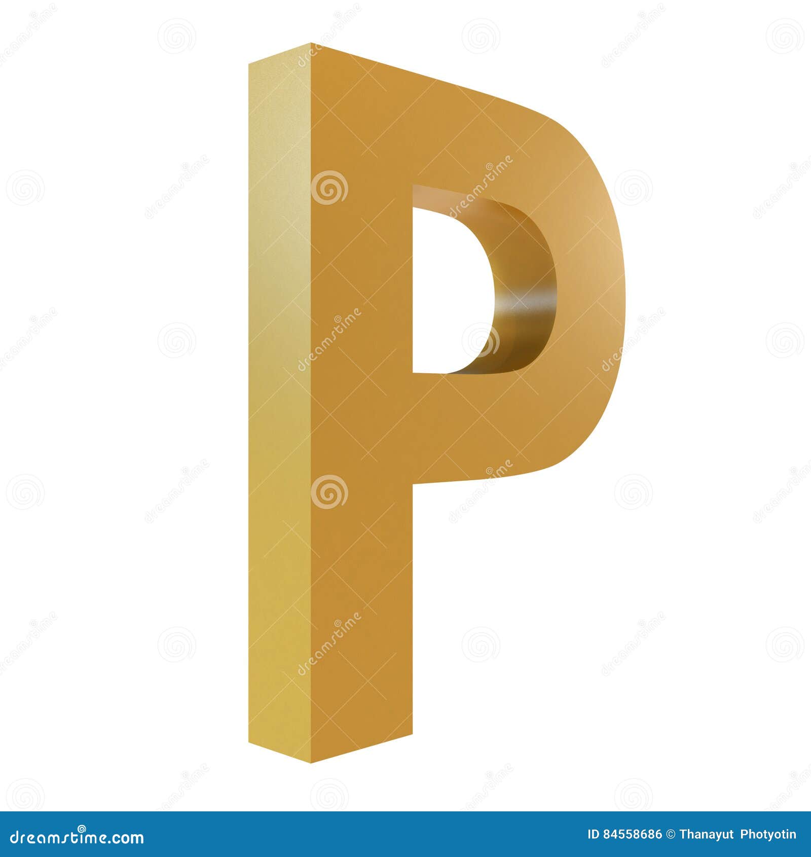 3D Gold Letter P stock photo. Image of font, brushed - 84558686