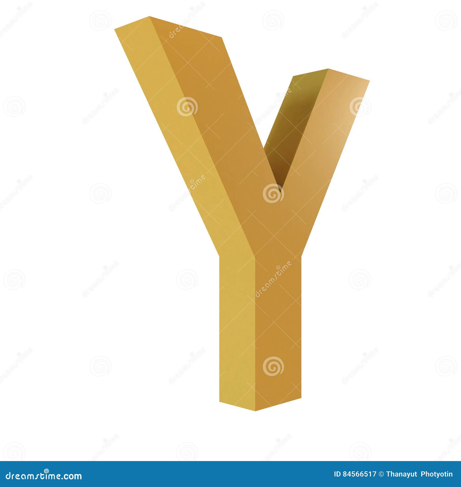 3D Gold Letter Y stock illustration. Illustration of sign - 84566517